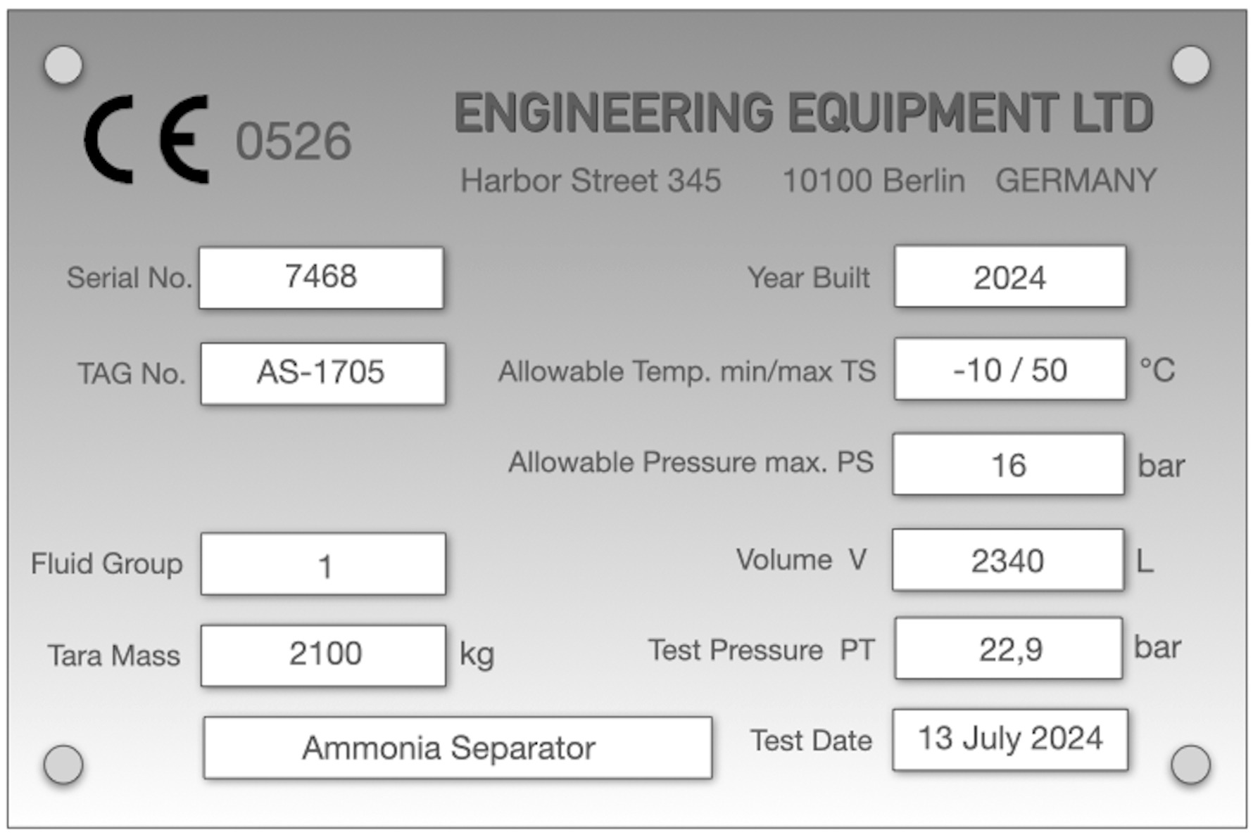PED CE marking directly affix to pressure equipment or name plate - PED - Pressure Equipment ...